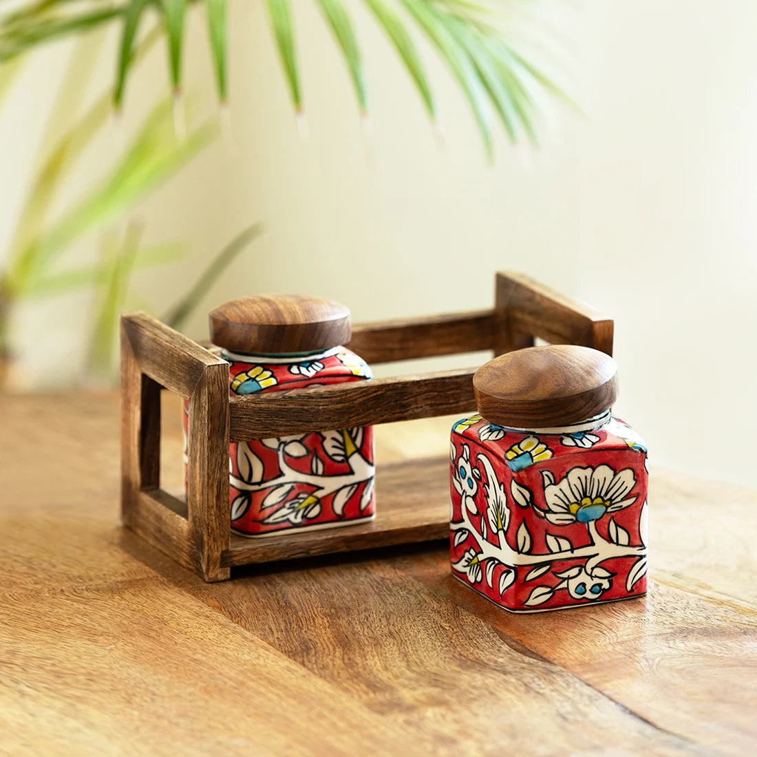 'Mughal Cuboidal' Multi-Purpose Storage Jars & Containers In Ceramic W ...