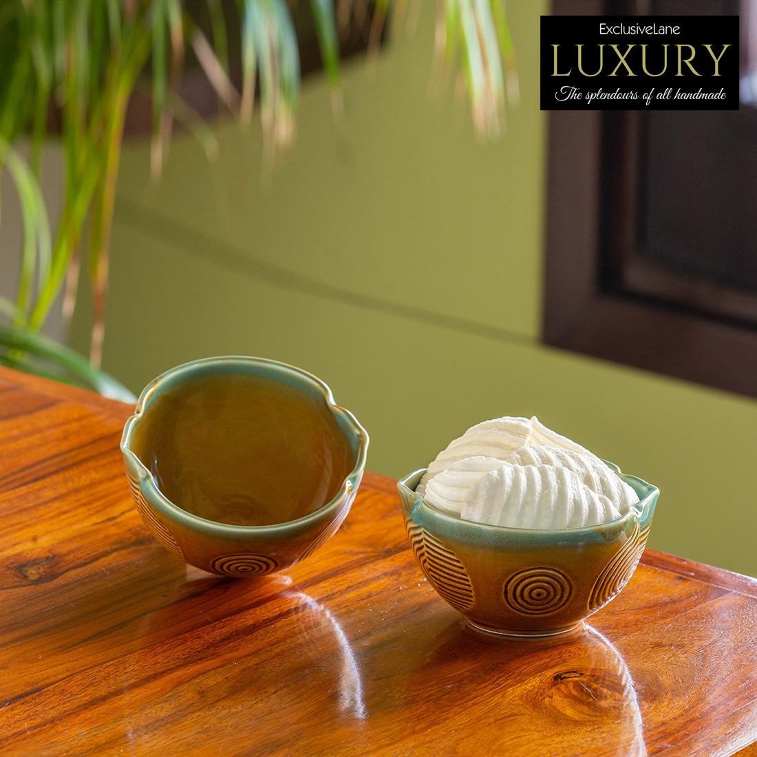 Peacock Boulevard' Hand-Engraved Ceramic Serving Bowls (Set of 2 | 480 ...
